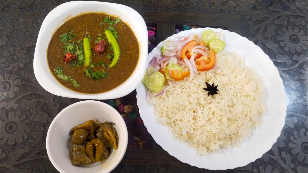 Daal Sabut Masoor or Boiled Rice Recipe - YouTube