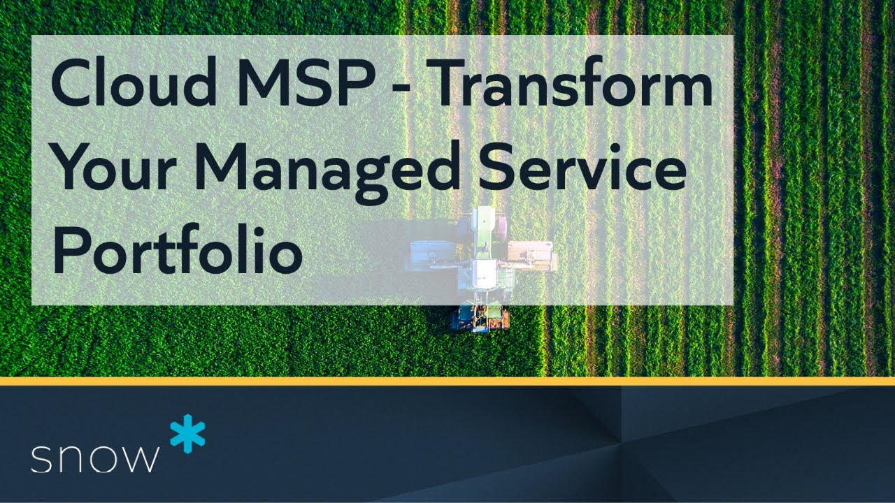 Cloud MSP - Transform Your Managed Service Portfolio - YouTube