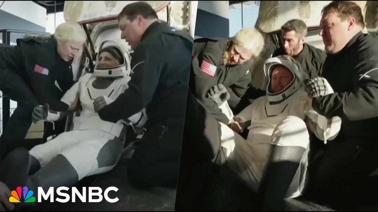 See moment U.S. astronauts splashdown on Earth after spending an ...
