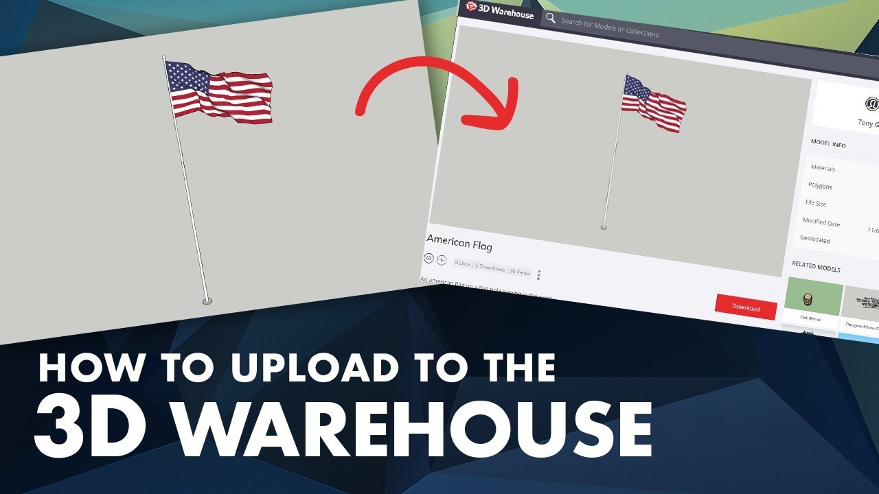 How to Upload to the 3D warehouse - YouTube