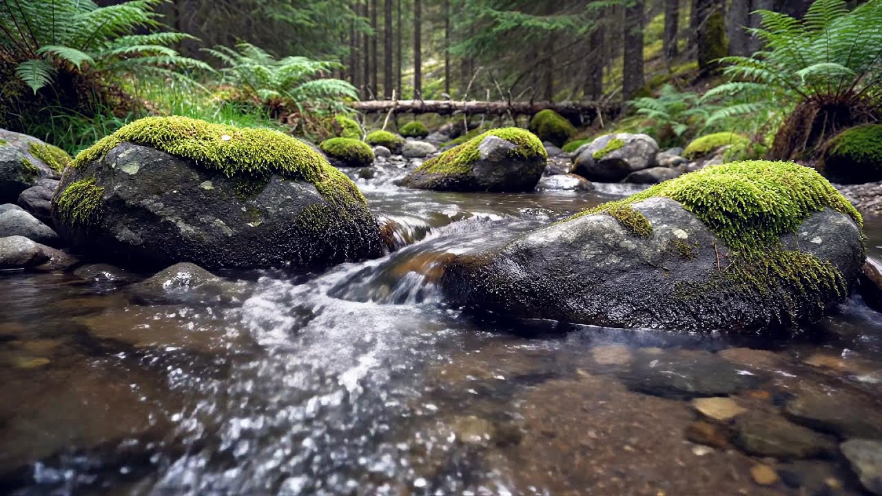 Calm River and Birds in the Forest 🍃 | Peaceful Background Sounds for ...
