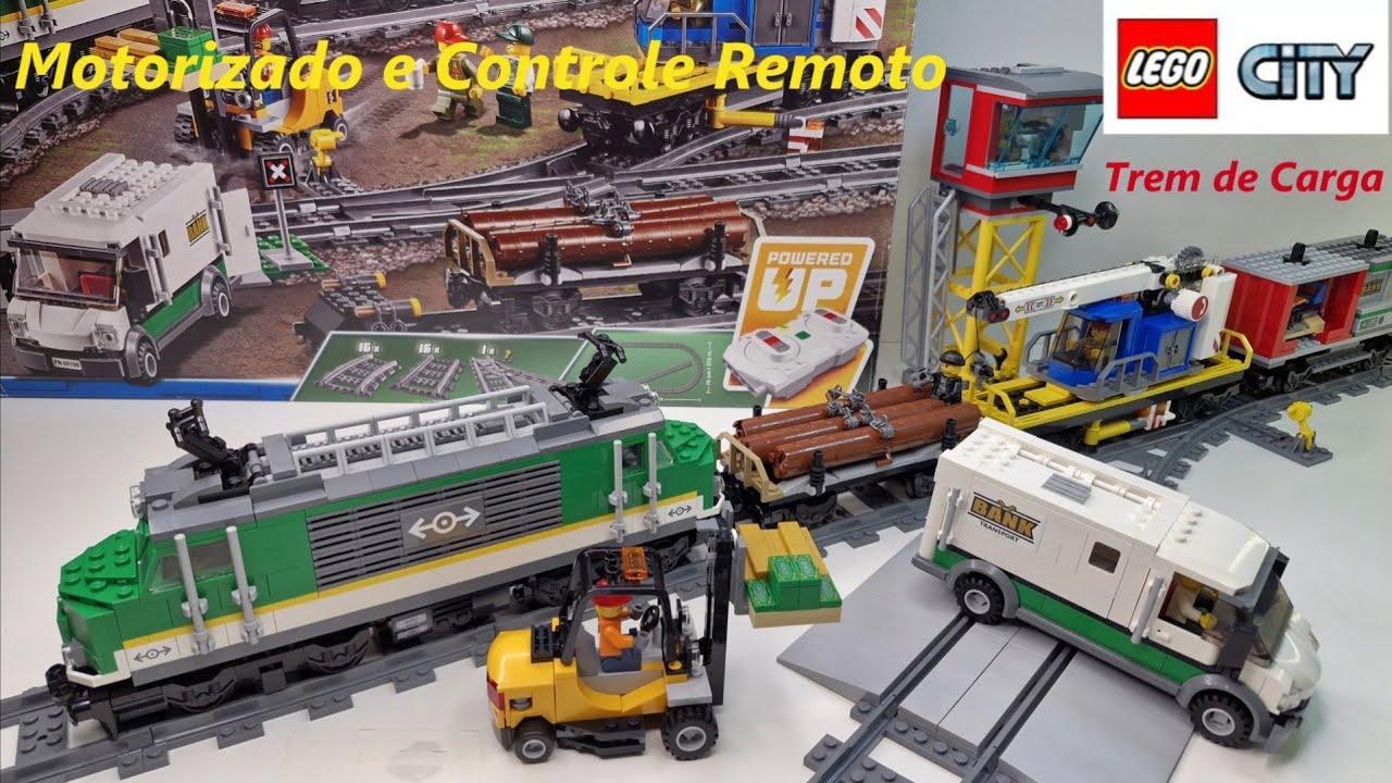 Trem de Carga LEGO City 60198 Motorizado Controle Remoto e App. - YouTube