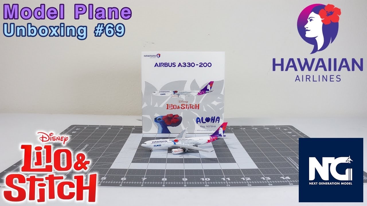 NG Models Hawaiian Airlines Airbus A330-200 Disney's Lilo & Stitch ...