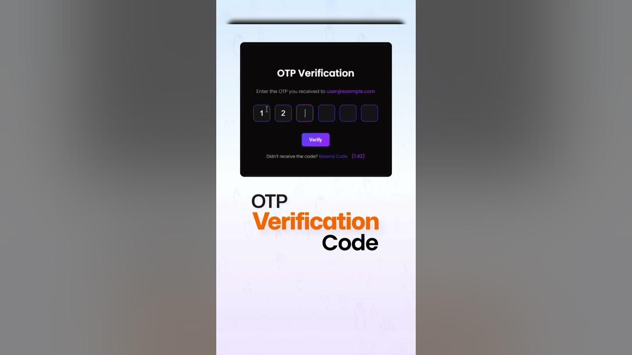 🔒 Create an OTP Verification Code using HTML & CSS3! 💻 #shorts #shortsvideo #video #otp #fyp #ai ...