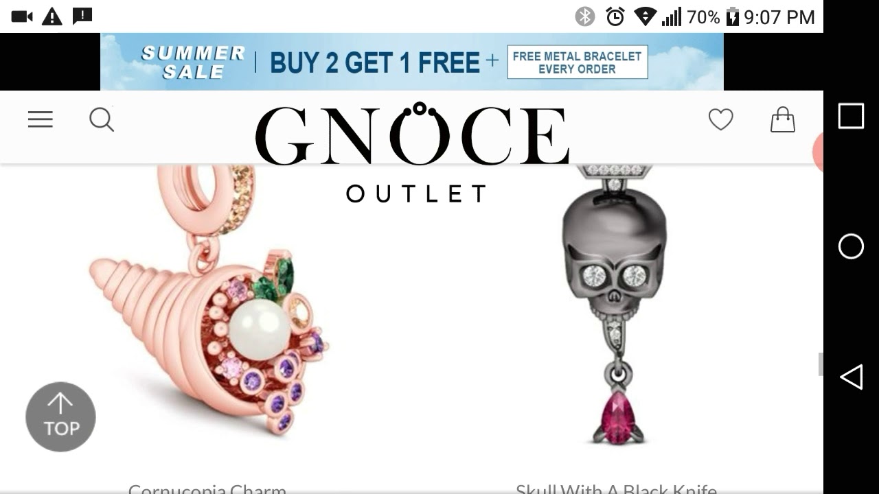 Gnoce Outlet Sale (Pandora competitor) - YouTube