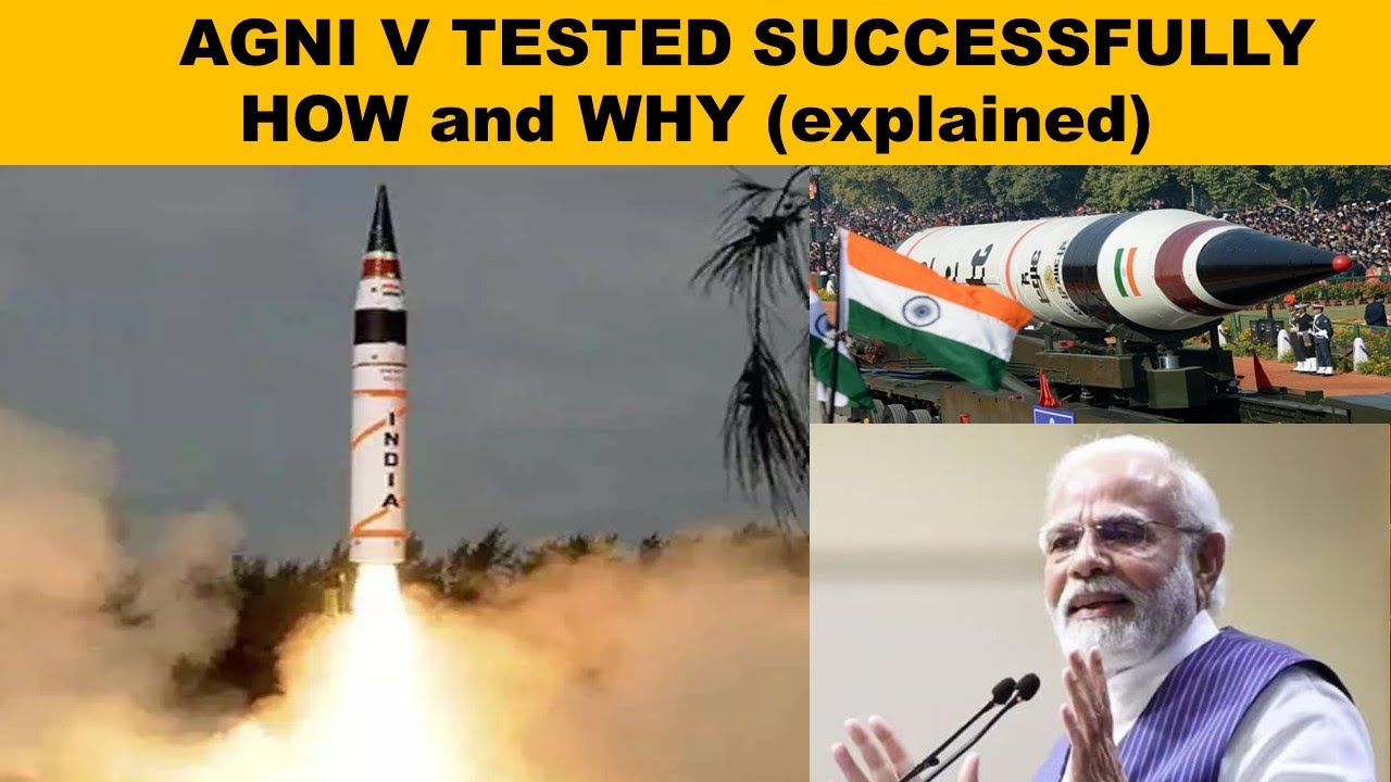 First Flight- AGNI V Missile tested successfully - Step by Step full ...