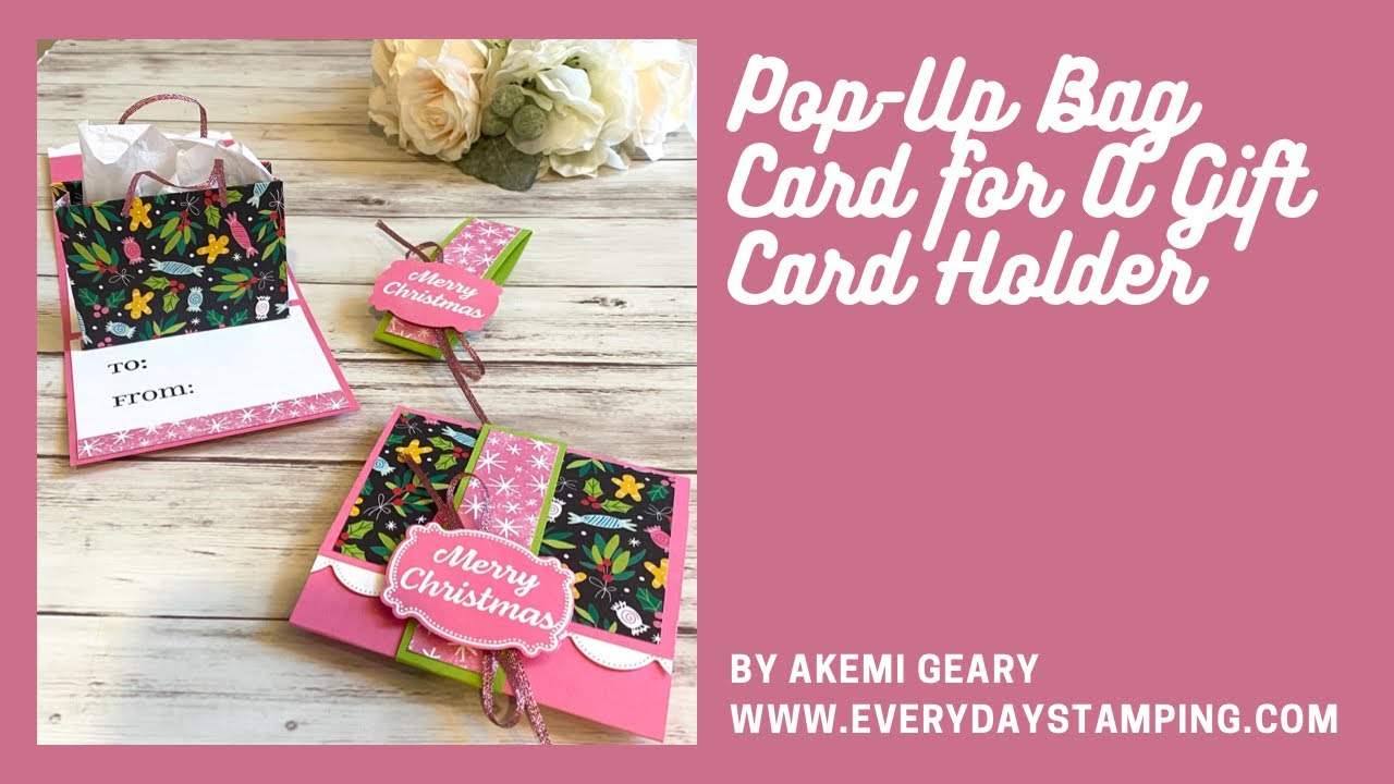Cutest Pop-Up Bag Card For A Gift Card Holder with Celebrating ...