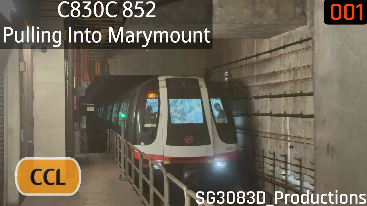 [SMRT][Corrupted Station Chime] Alstom Metropolis C830C [852] - Pulling ...