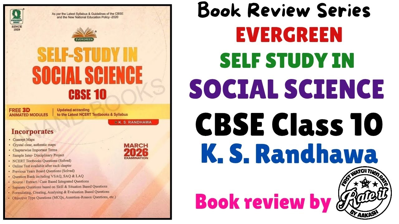 Evergreen CBSE Class 10 Self Study in Social Science by K S Randhawa ...