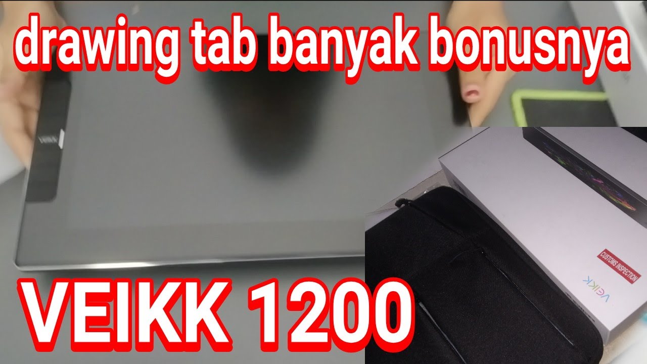 UNBOX VEIKK VK1200 DRAWING TABLET GRAPHIC PEN DISPLAY PART 1 | NO ...