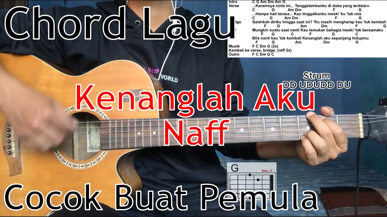 Chord Mudah Lagu Kenanglah Aku - Naff #tutorialgitar #naff # ...