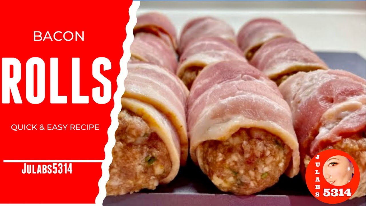 BACON ROLLS WITH MINCED MEAT #cooking - YouTube