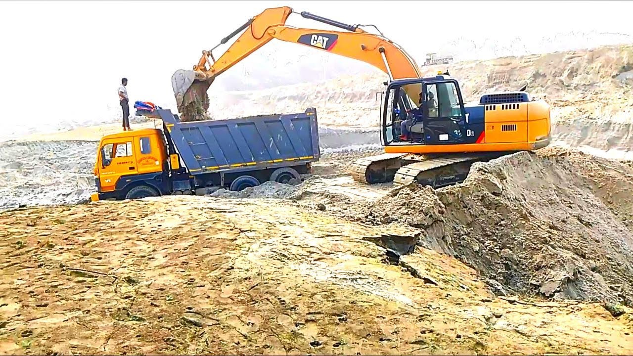 CAT 320D Excav ator Loading Dump Truck//Excavator844 - YouTube