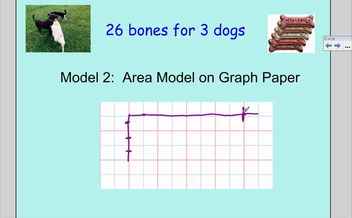 4th Grade Division with a Remainer Models: Array, Area Model, Place ...