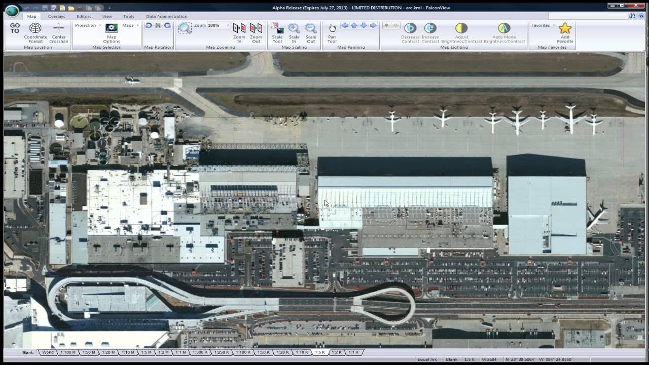 FalconView Displaying Digital Globe Imagery in KML Overlay via ArcGIS Online - YouTube