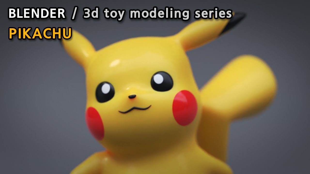 BLENDER / 3D Toy modelling / Pikachu - YouTube