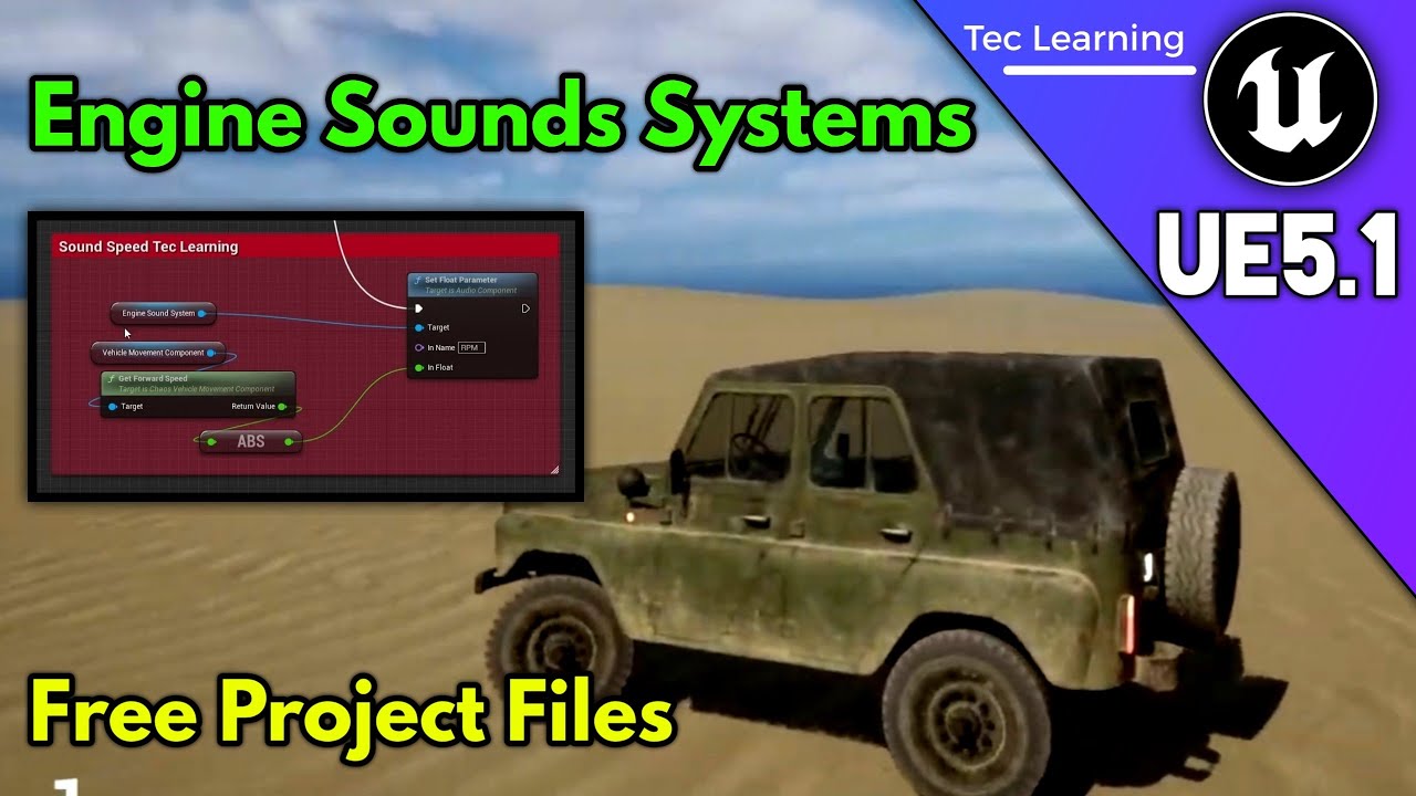Unreal Engine 5.1.1 Vehicle Engine Sound System With Full Project File ...