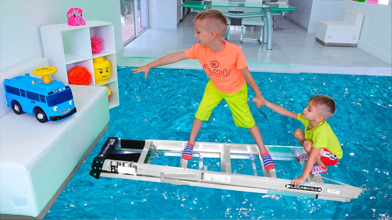 Vlad and Niki save toy Minibus - YouTube