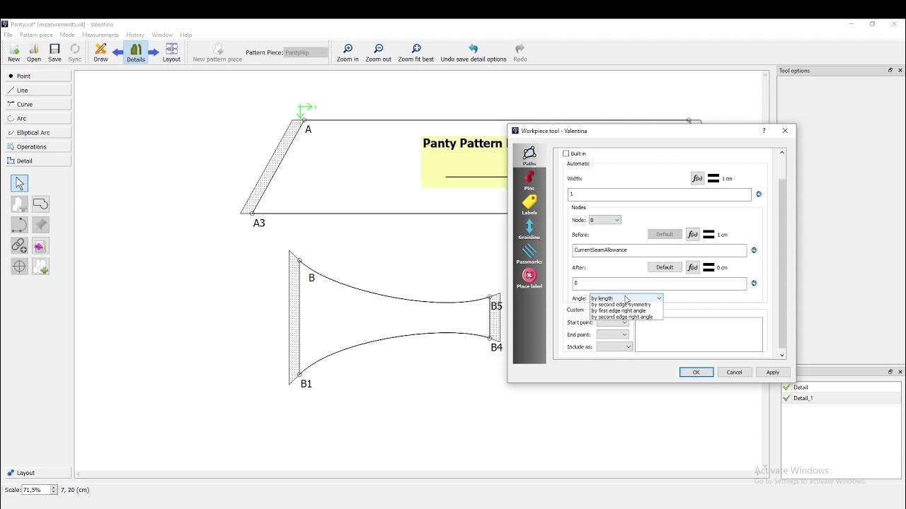 Digitalizing a Sewing Pattern with Valentina - Part4: Crotch Pattern ...