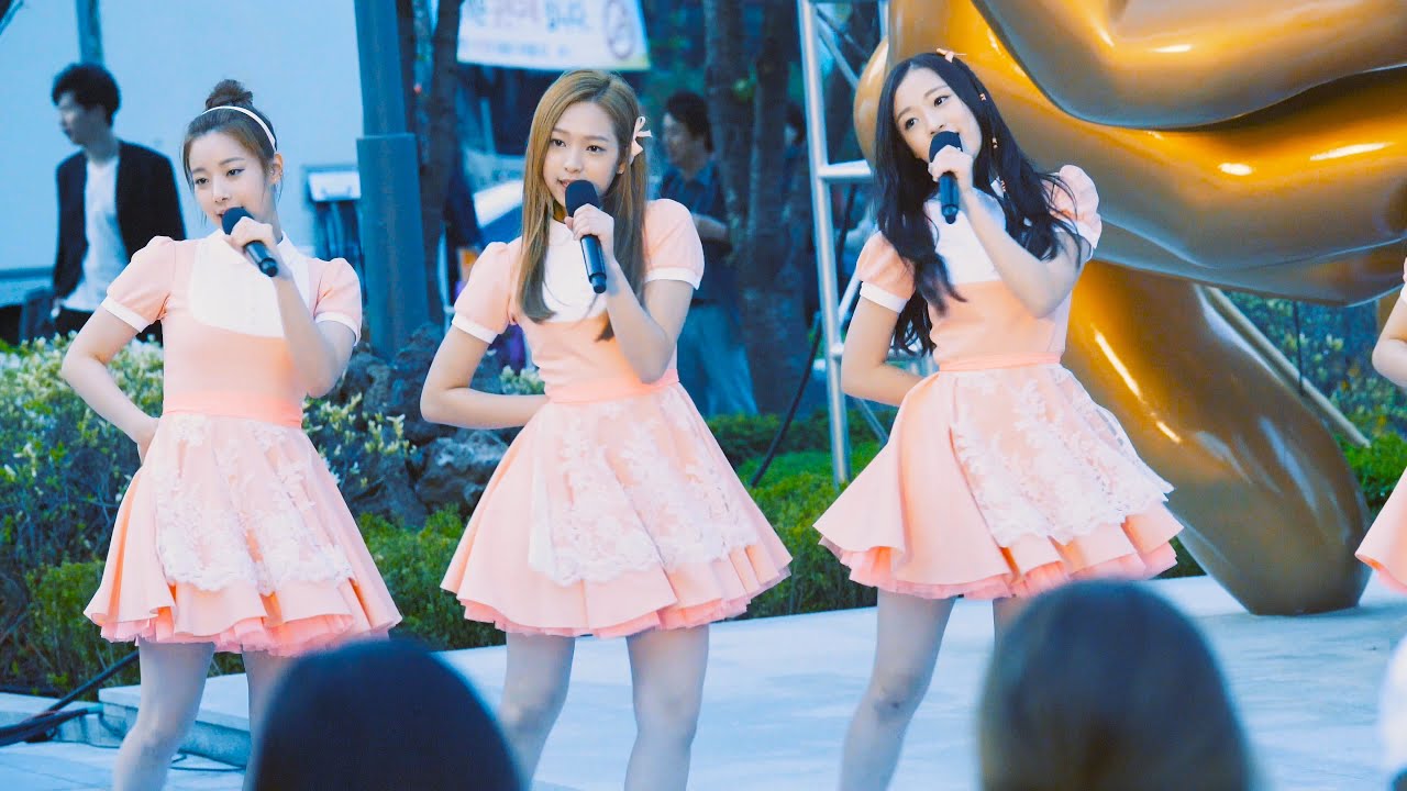 [4k Fancam/직캠]160415 에이프릴 (April) - MUAH @강남스타일 제막식 - YouTube