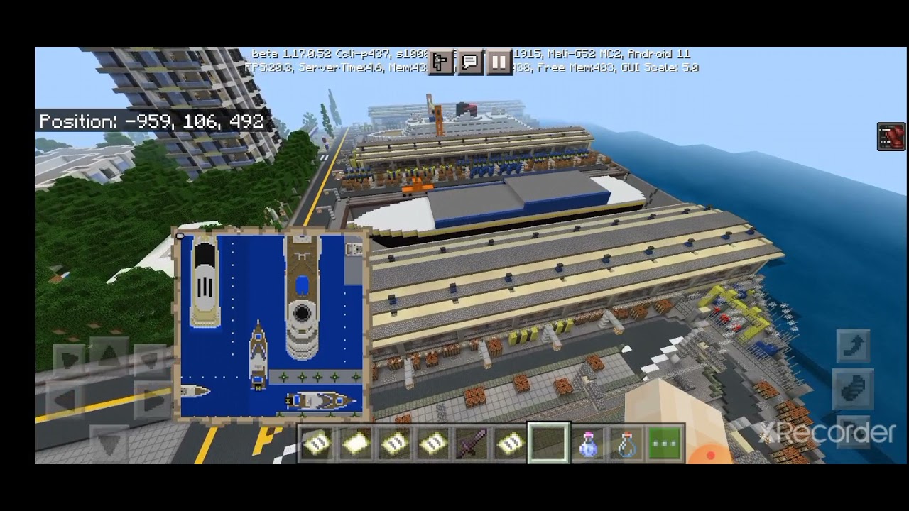 Exploring my sea port in Minecraft - YouTube