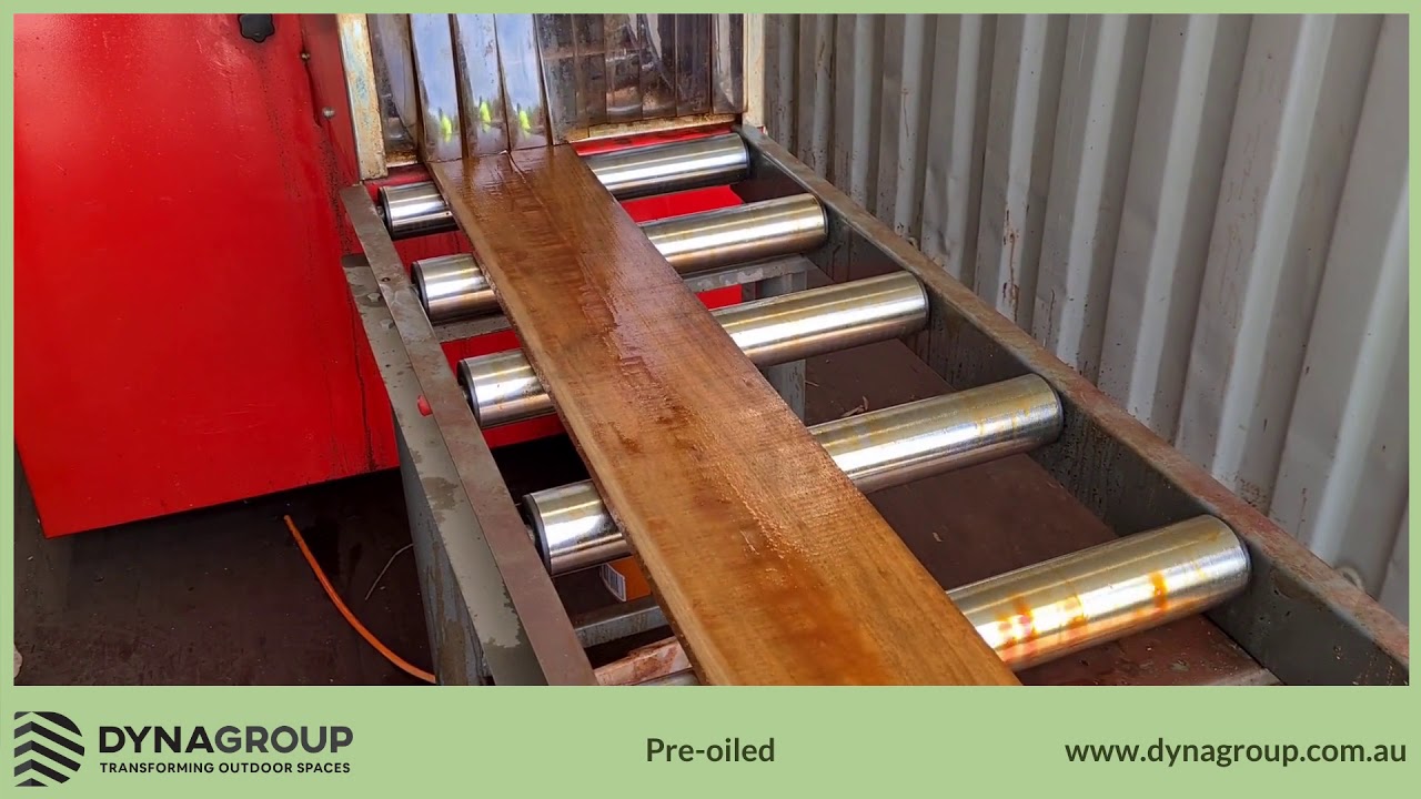 Pre oiling timber (oiled timber) - YouTube