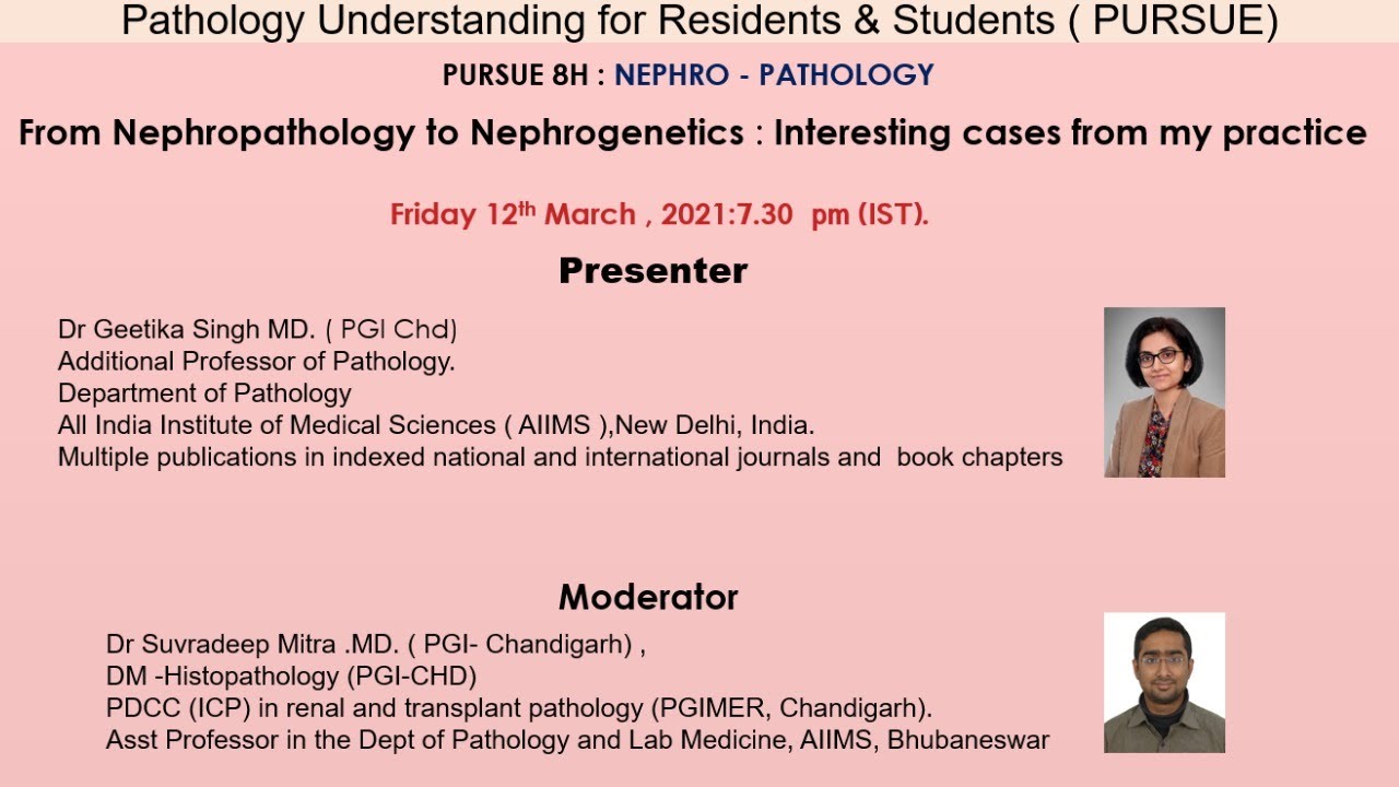 Pursue 8 H (Live): NEPHRO - PATHOLOGY : From Nephropathology to ...