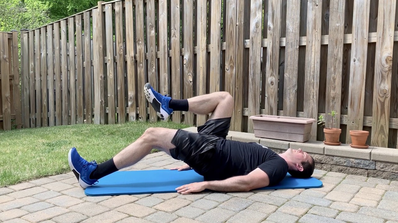 Long Lever Single Leg Glute Bridge - YouTube