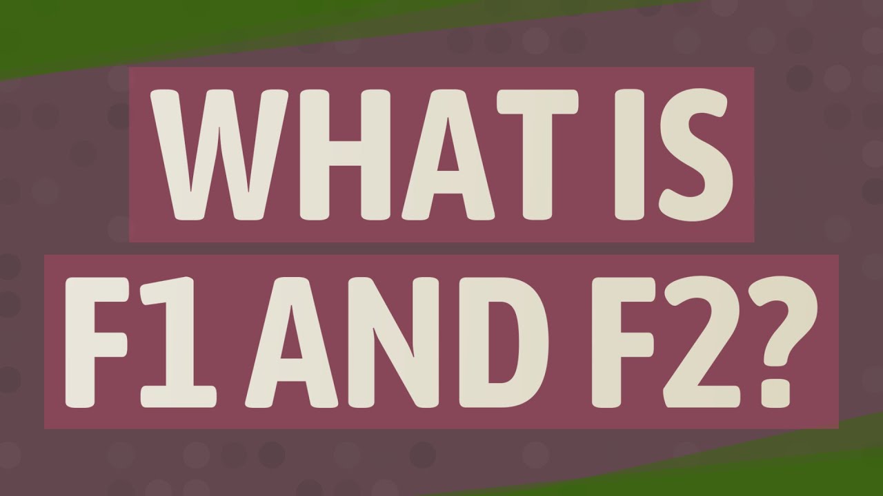 What is f1 and f2? - YouTube