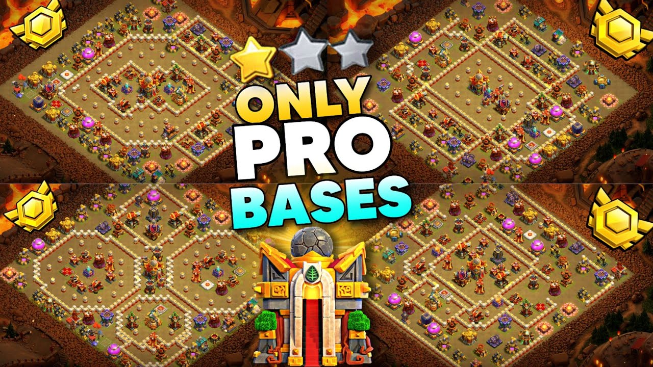 ONLY 1 STAR PRO TH16 BASES IN 1 VIDEO ANTI ROOT RIDER TH16 WAR BASE ...