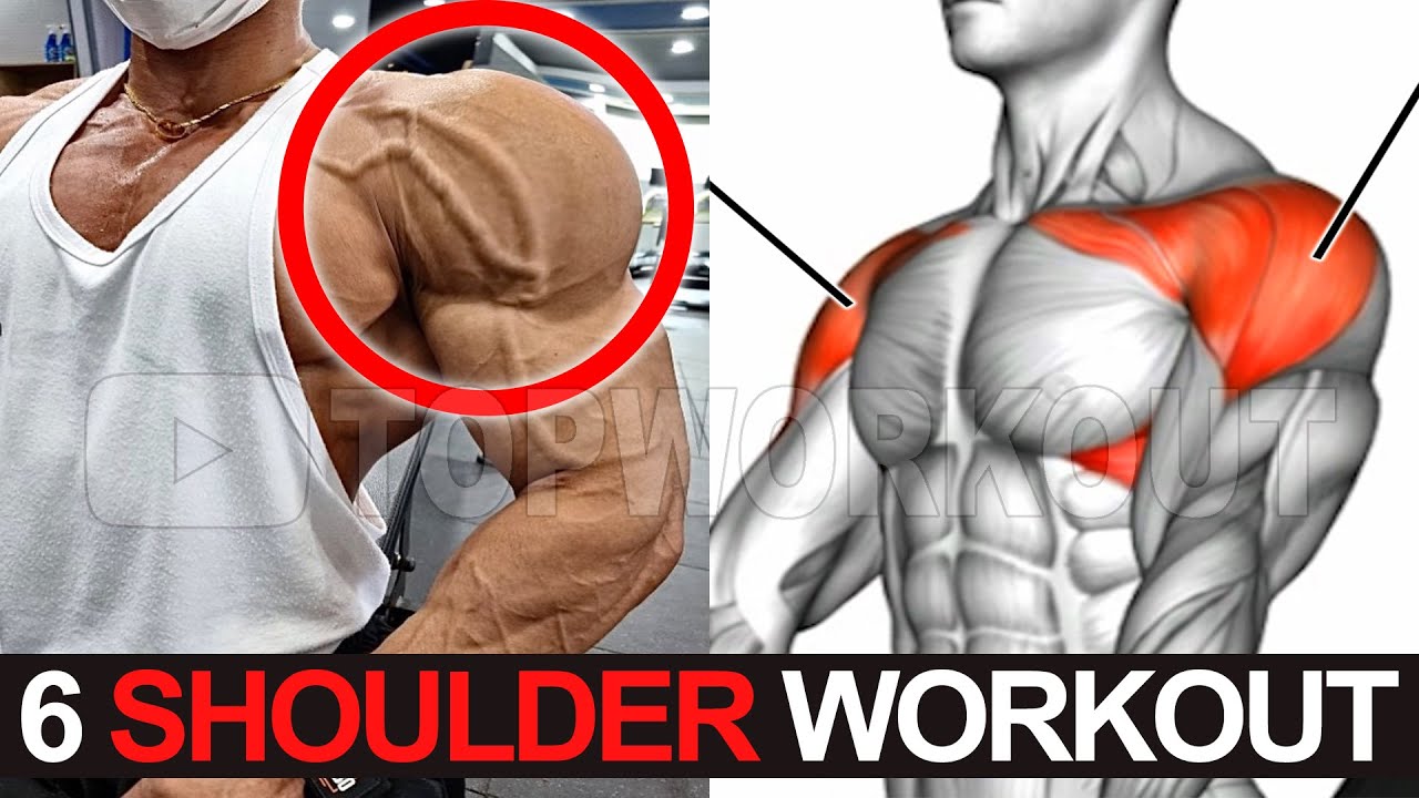 6 Big shoulder exercises fast - top workout - YouTube