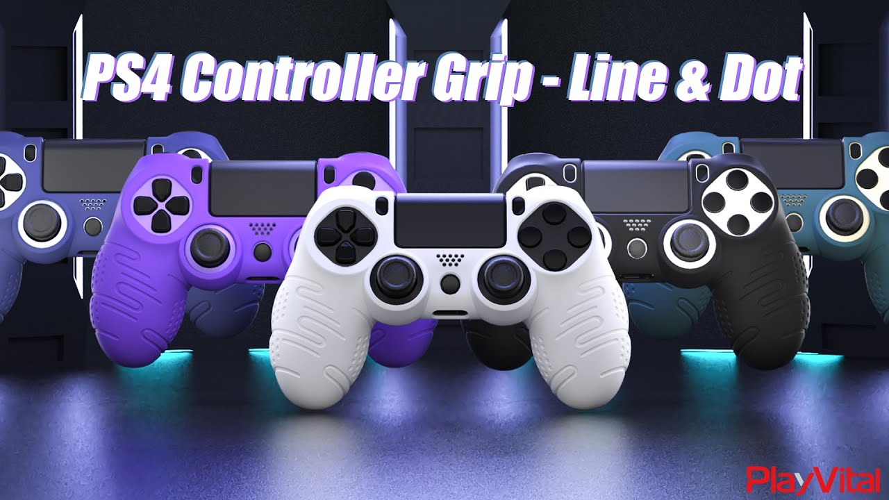 PlayVital PS4 Controller Line and Dot Silicone Grip Case - YouTube