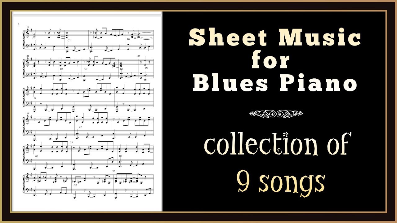 Blues Piano Sheet Music Collection Of 10 Songs Complete Pre listen