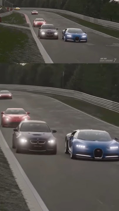 BMW M3 vs Bugatti Chiron at Nürburgring Nordschleife – GT7 - YouTube
