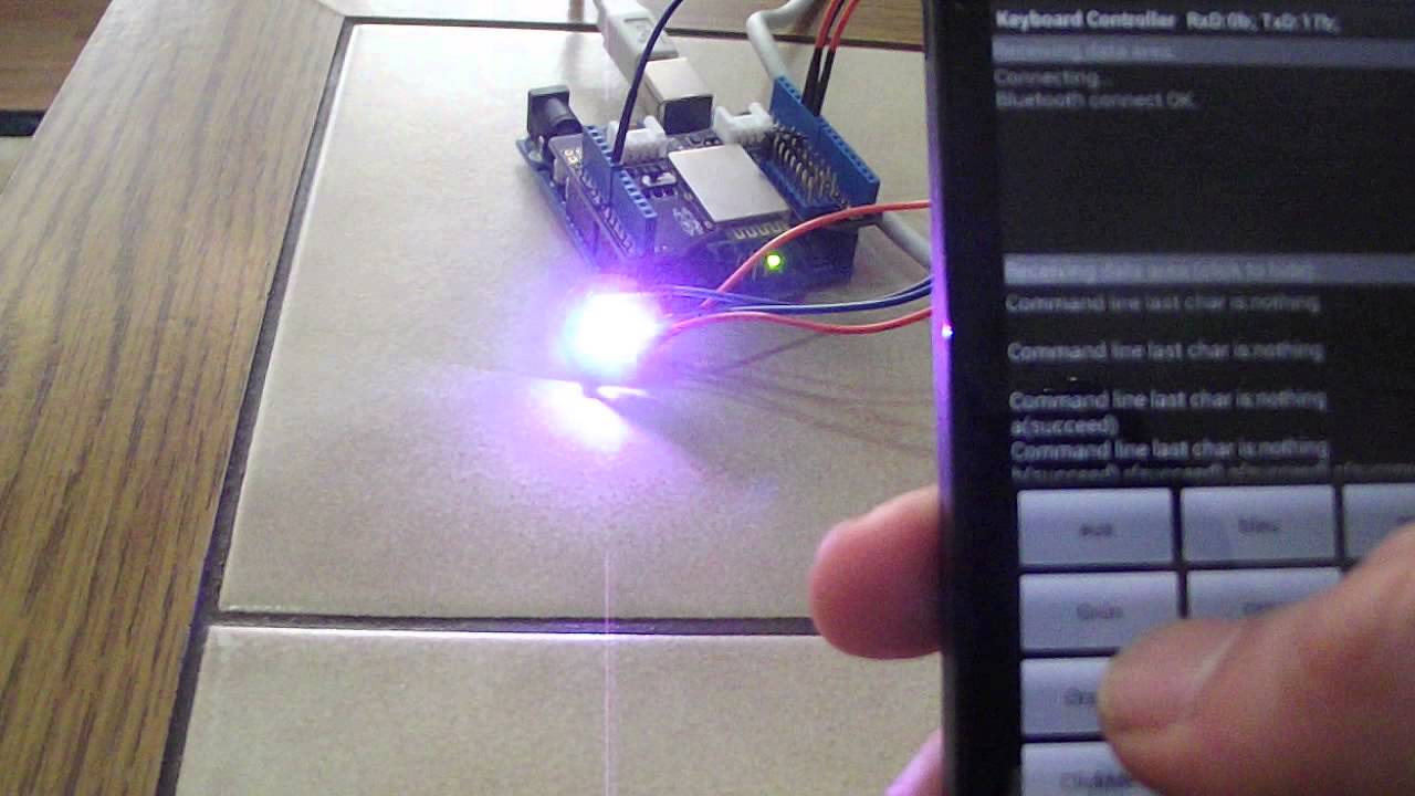 Arduino Bluetooth Shield- RGB Led mit Handy steuern - YouTube