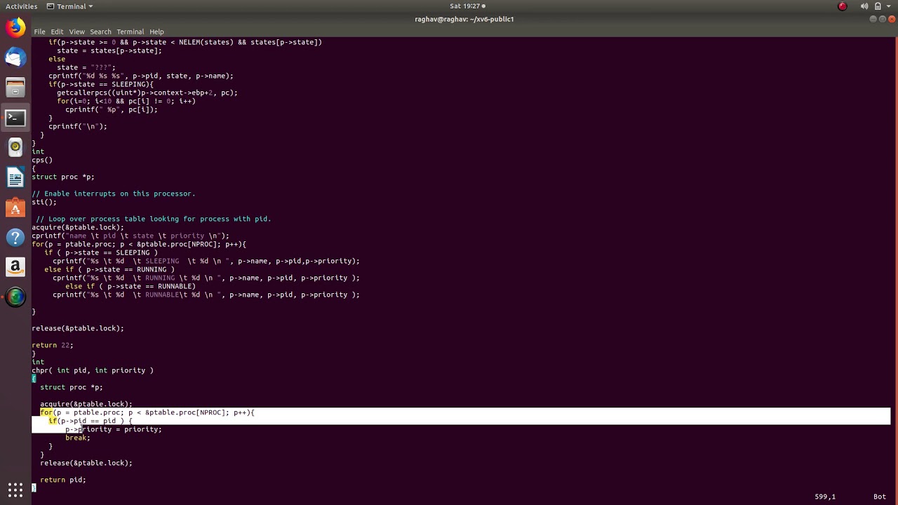 implementing nice system call and changing the scheduling policy of xv6 ...
