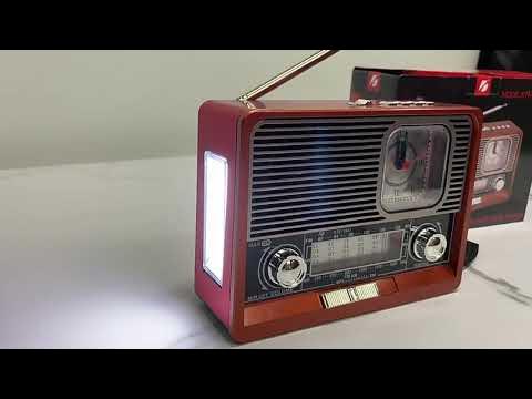 KTF 1647 NOSTALJİ RADYO LED FENER IŞIKLI BLUETOOTH HOPARLÖR RETRO TASARIM UZUN ÖMÜRLÜ ŞARJLI ...