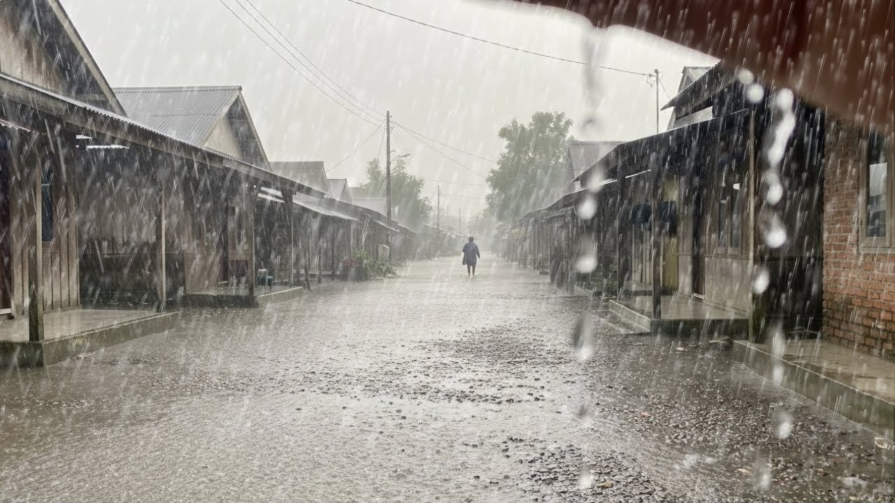 Dark Sky Apocalypse 🌧️ Extreme Thunder & Rain Night Ambience - YouTube