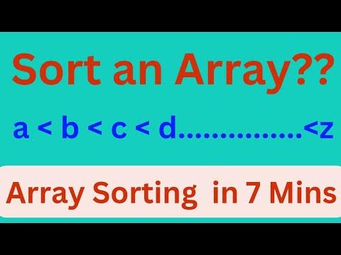 How to Sort Array Elements in C | Selection Sorting - YouTube