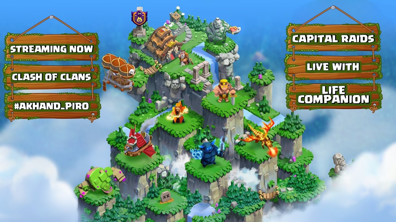 Clash Of Clans Live Night Stream | COC LIVE STREAM Clan Capital LIVE ...