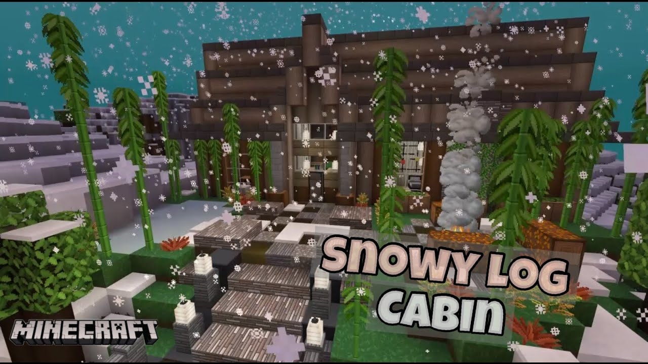 Vibey Snowy Log Cabin |Minecraft| - YouTube