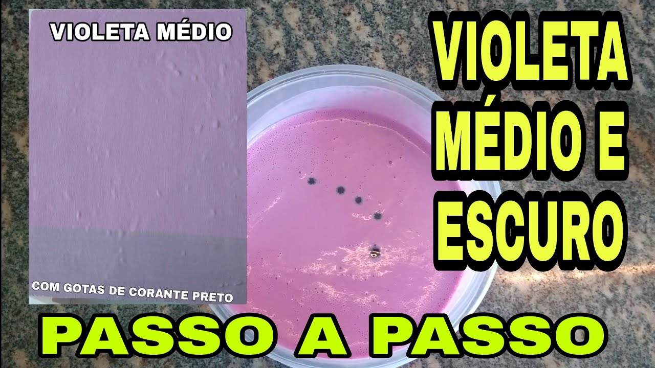 Tons de VIOLETA MÉDIO E ESCURO Passo a passo - YouTube