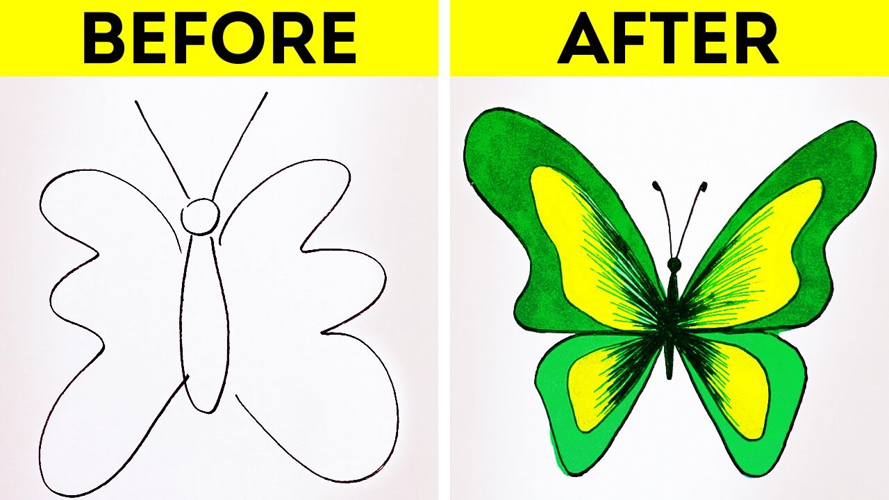 Drawing Hacks And Easy Art Tricks - YouTube