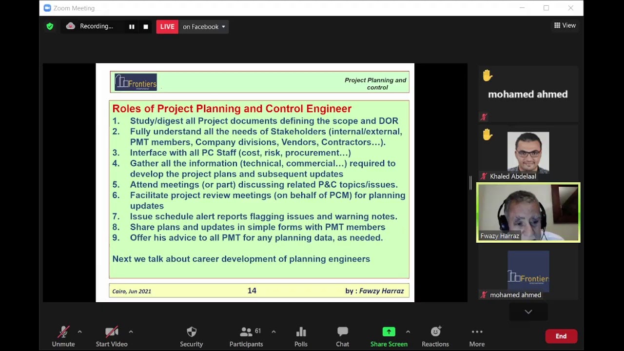 Project Planning and Control course لينك دخول المحاضرة https://us02web ...