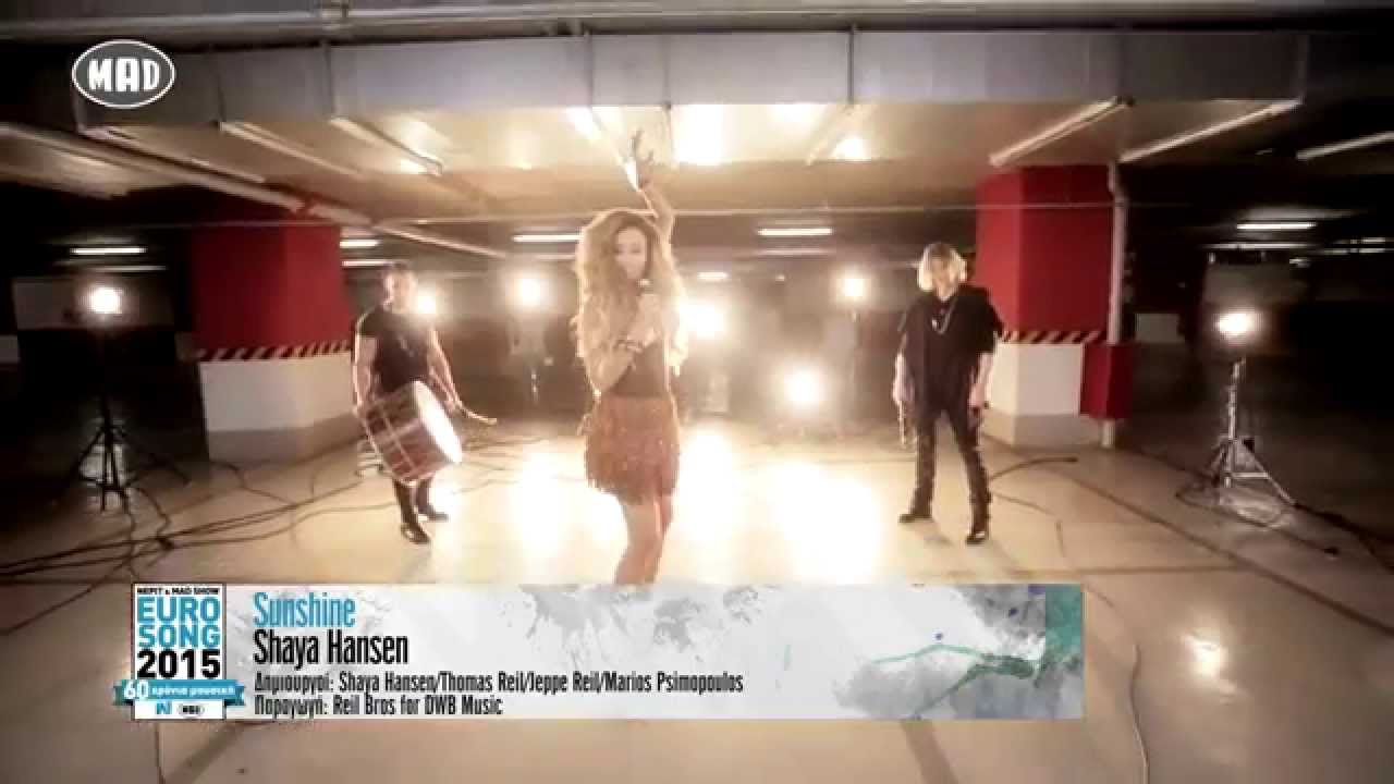 Shaya Hansen - "Sunshine", Eurovision Greece 2015 - YouTube