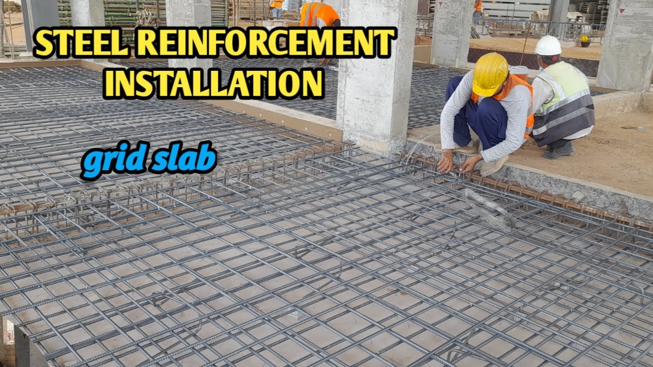 Chemical storage steel reinforcement installation - YouTube