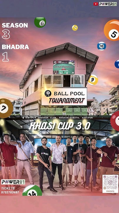 Khasi Cup 3.0 - 8 Ball Pool Tournament Tickets Available!!!! #8ballpool #tournament #snooker # ...