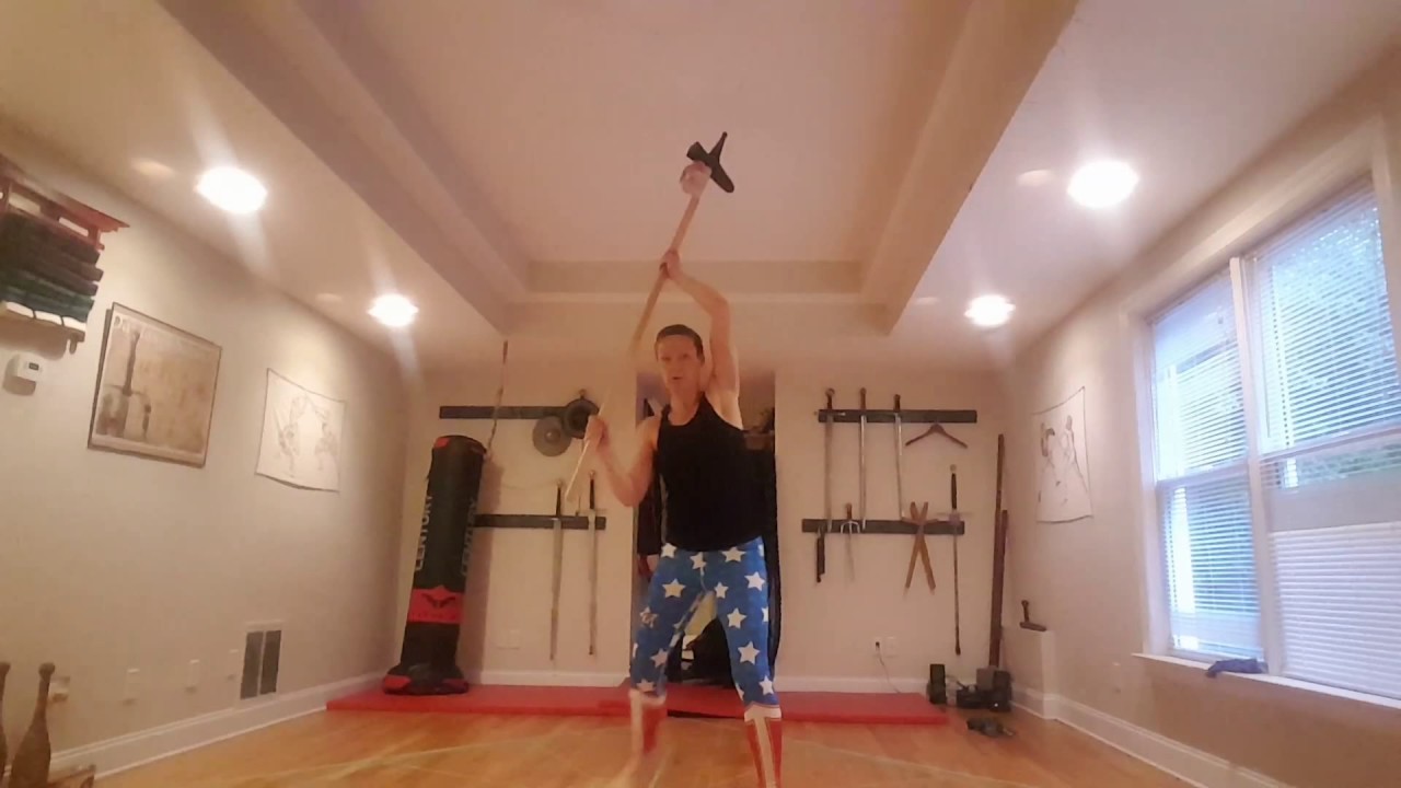 Poleaxe and Sword Workout - YouTube