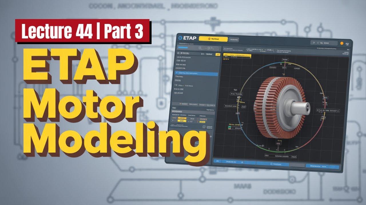 Lecture 45 | How to Model Induction Motor in Etap | etap tutorial for beginners | Part 3 - YouTube