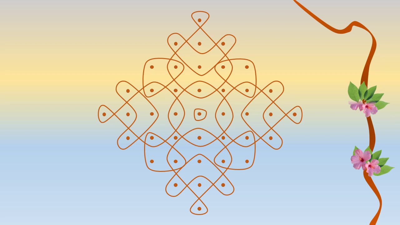 SMART KOLAM PART 3 ANIMATED KOLAM EASY KOLAM SIMPLE KOLAM - YouTube